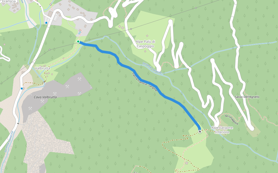 Traccia Franscia - Largone | Walking Map