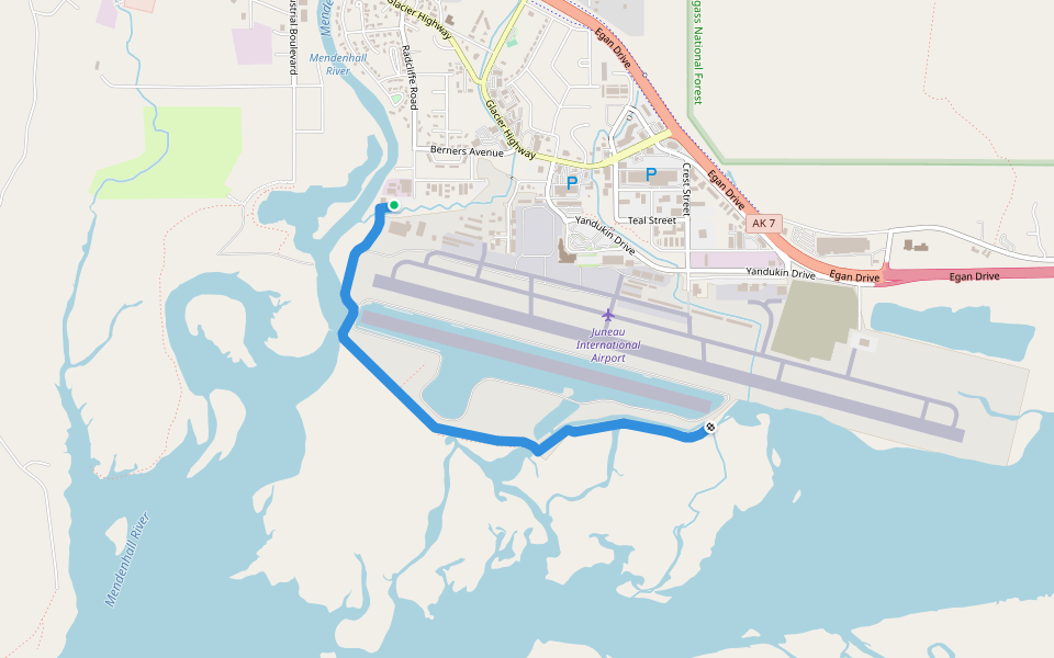 Mendenhall Refuge Trail in Alaska | Walking Map