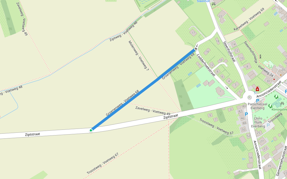 Groenenweg - Voetweg 68 in Vlaams Gewest | Walking Map