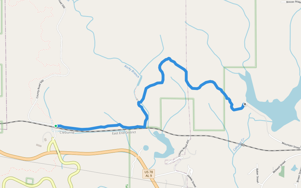 Heflin Spur in Alabama | Walking Map