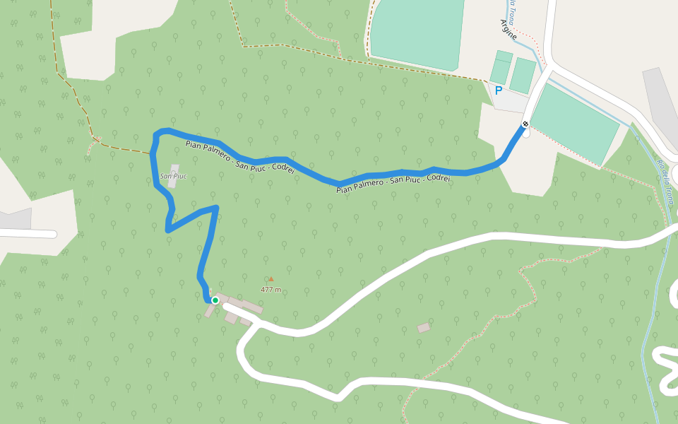 Pian Palmero - San Piuc - Codrei | Walking Map
