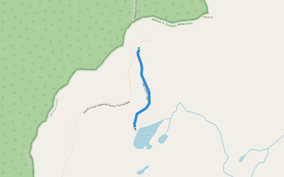 Two Lakes Trail in Washington | Walking Map