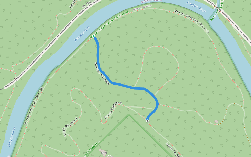 Backside of Daniels Hiking Trail - Ellicott City, Maryland | Pacer