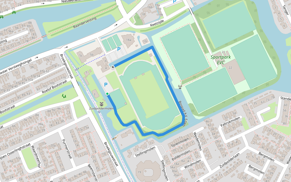Bospad A.V. Edam in Noord-Holland | Walking Map