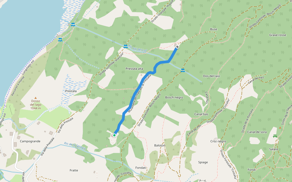 Mulattiera dei masi alti di Prestalla | Walking Map