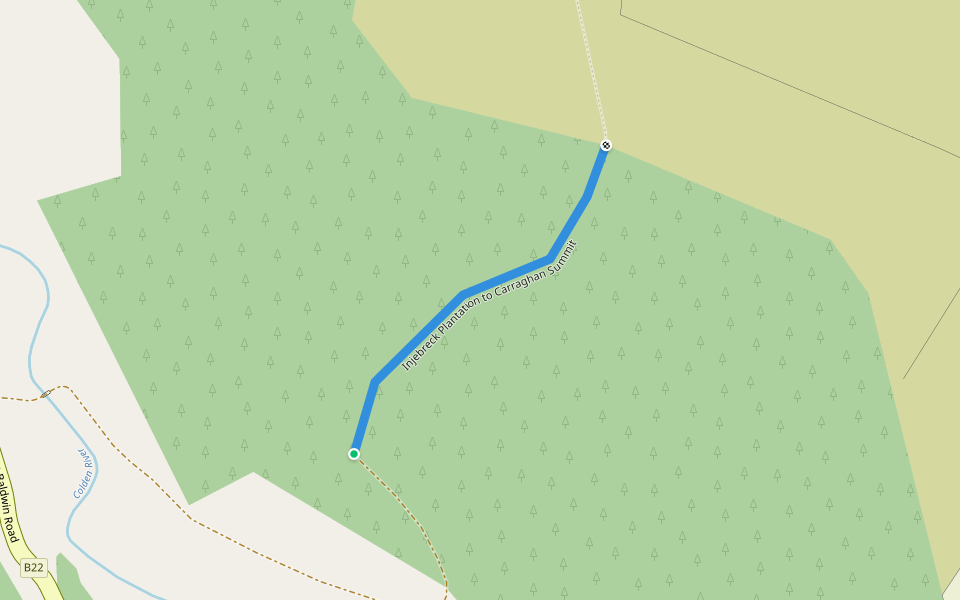 Injebreck Plantation to Carraghan Summit | Walking Map