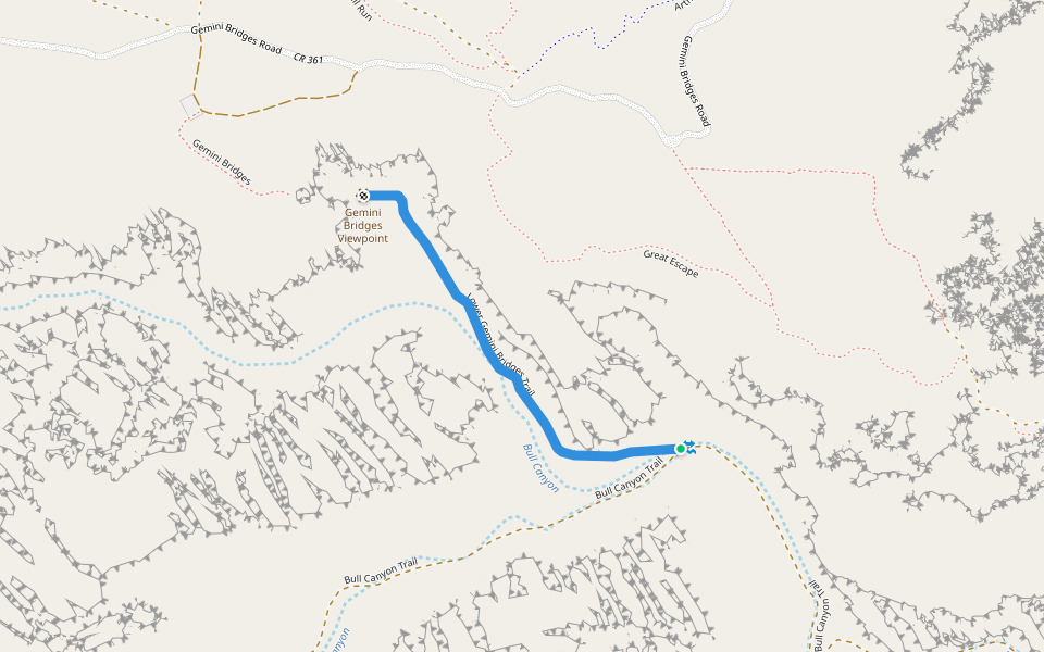 Lower Gemini Bridges Trail Walking and Running - Moab, Utah | Pacer