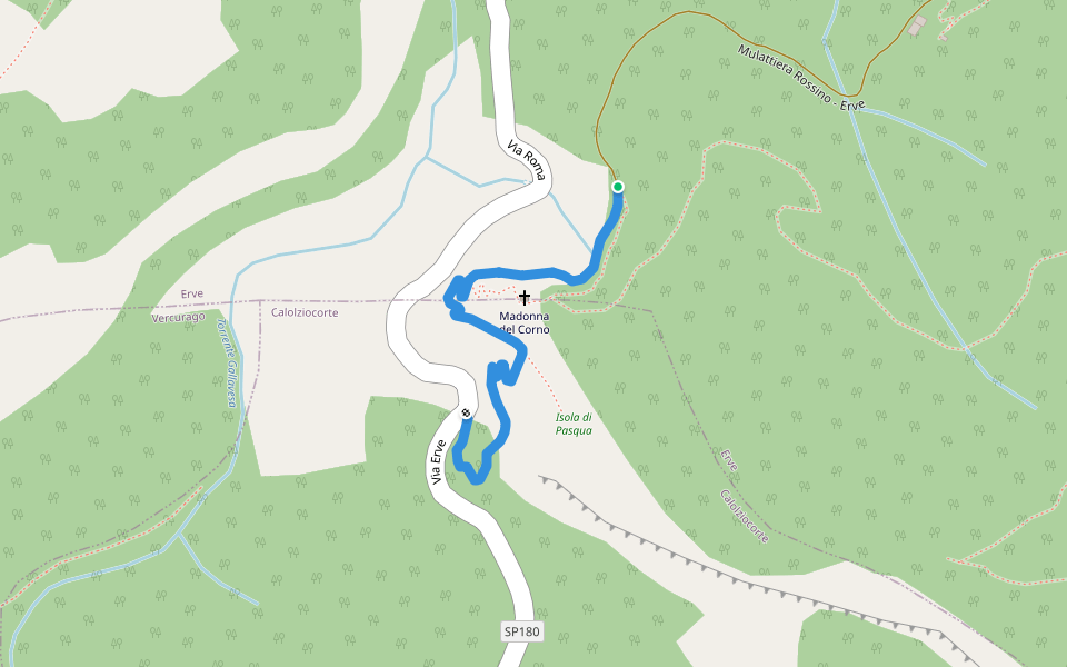 Rossino - Erve mule track | Walking Map