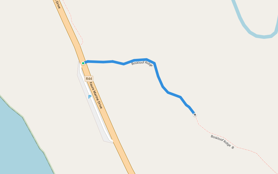 Boskloof Ridge in Western Cape | Walking Map