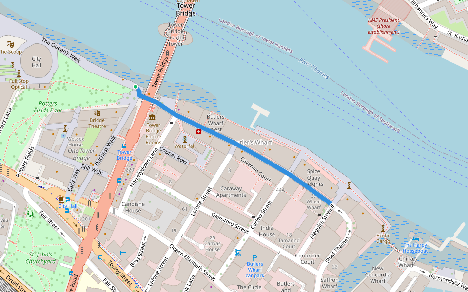 Shad Thames Walking And Running Trail - London, England | Pacer