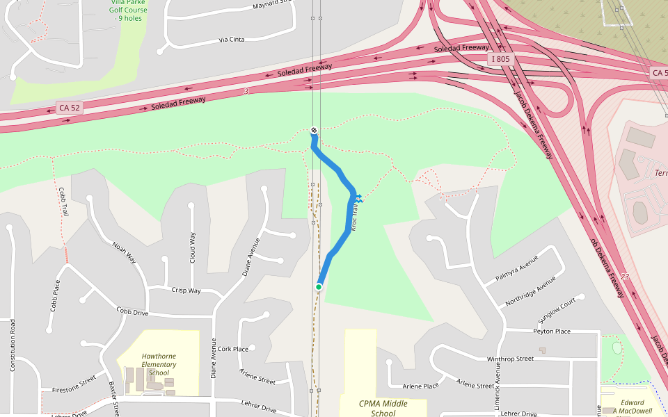 Kroc Trail in California | Walking Map