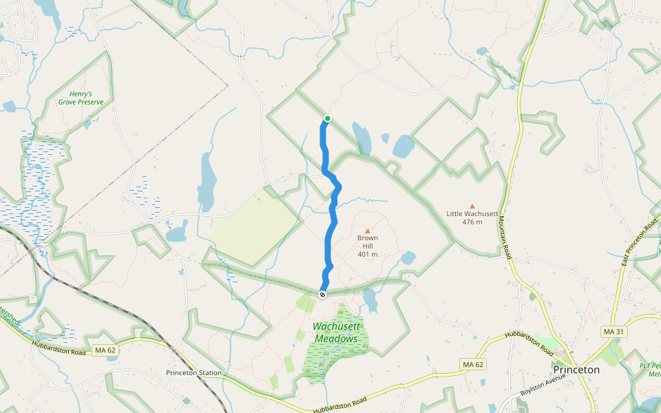 Chapman/Midstate Trail in Massachusetts | Walking Map