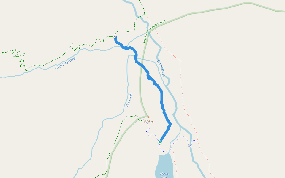 Myrtle Lake to Larch Lakes connector Hiking Trail - Trinity, Washington ...