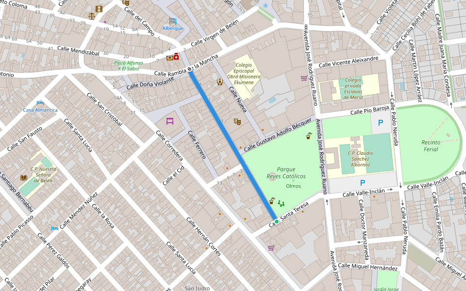 San Francisco Street Walking And Running Trail - Almansa, Castilla-La ...