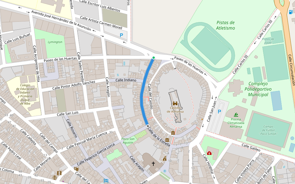 Star Street Walking And Running Trail - Almansa, Castilla-La Mancha | Pacer