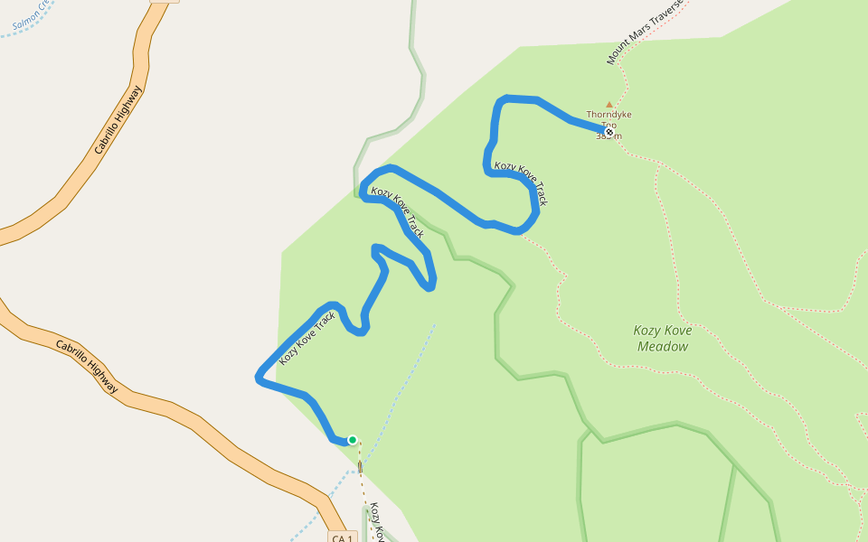 Kozy Kove Track in California | Walking Map