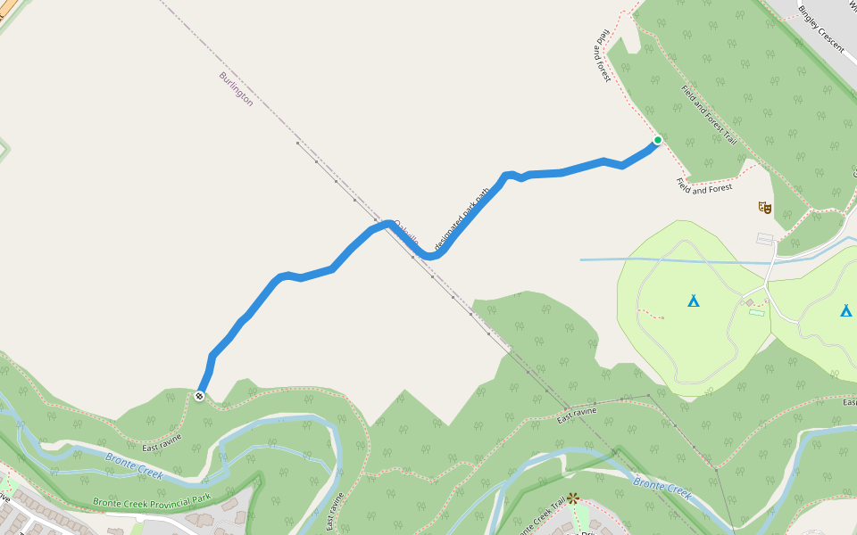 Designated park path in Ontario | Walking Map