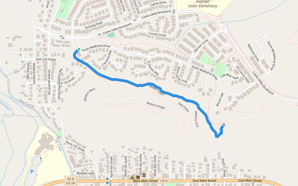 Medaris Ditch in Colorado | Walking Map