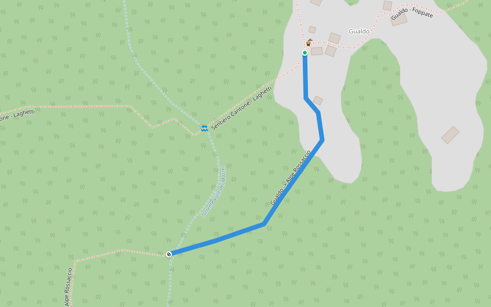 Gualdo -> Alpe Rossaccio | Walking Map