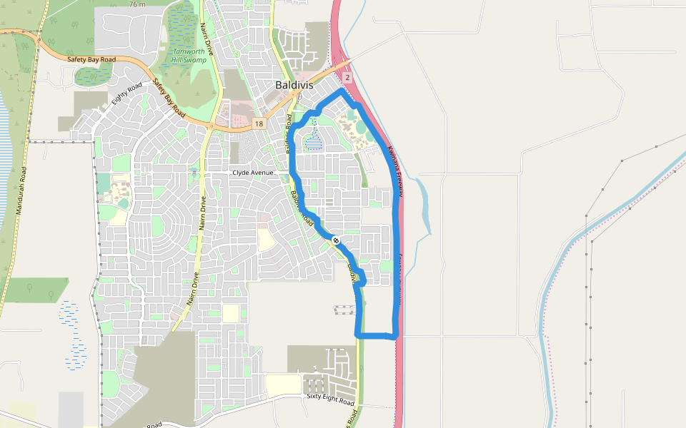 Lake Walyungup in Western Australia | Walking Map
