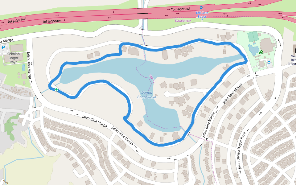 Danau Bogor Raya in Jawa Barat | Walking Map