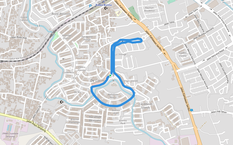 Atlantis Sports Club in Banten | Walking Map