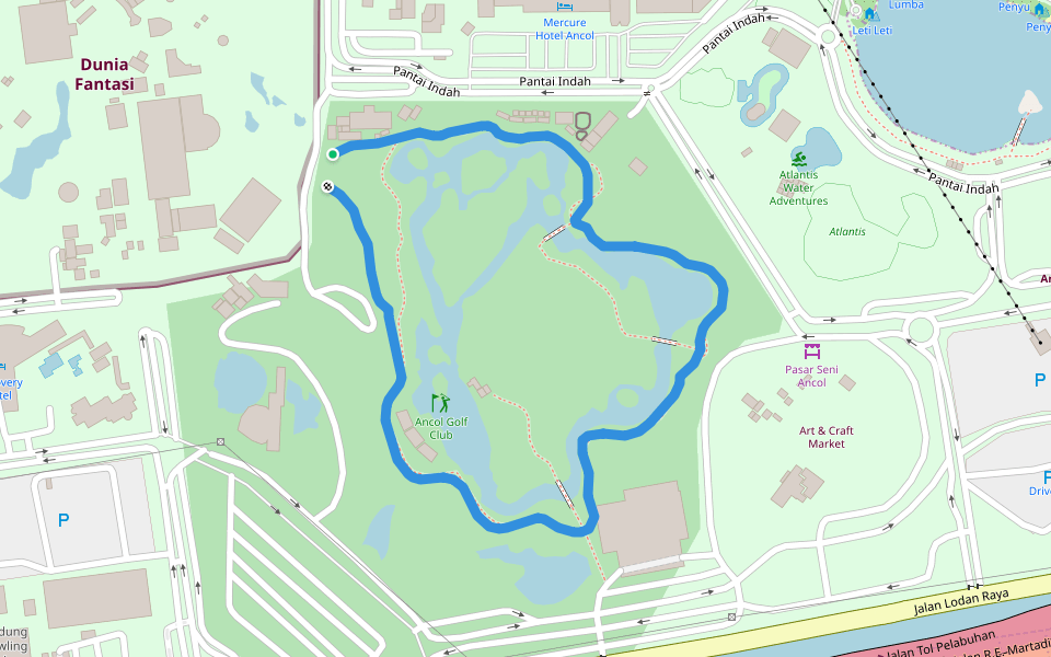 Ancol Dreamland Theme Park in Daerah Khusus Ibukota Jakarta | Walking Map