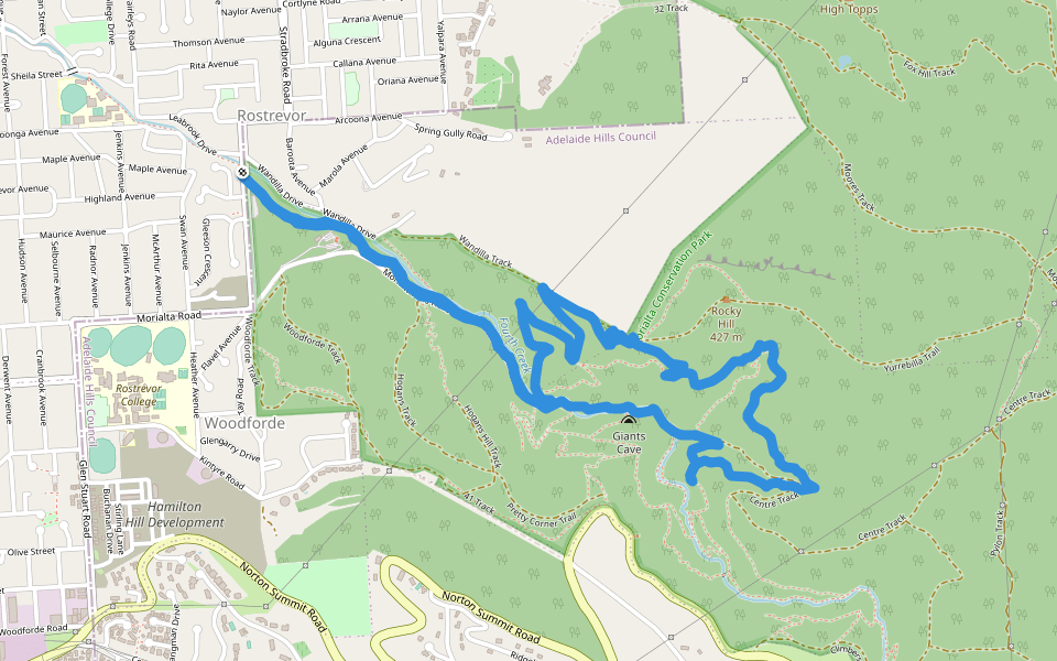 Morialta Conservation Park in South Australia | Walking Map