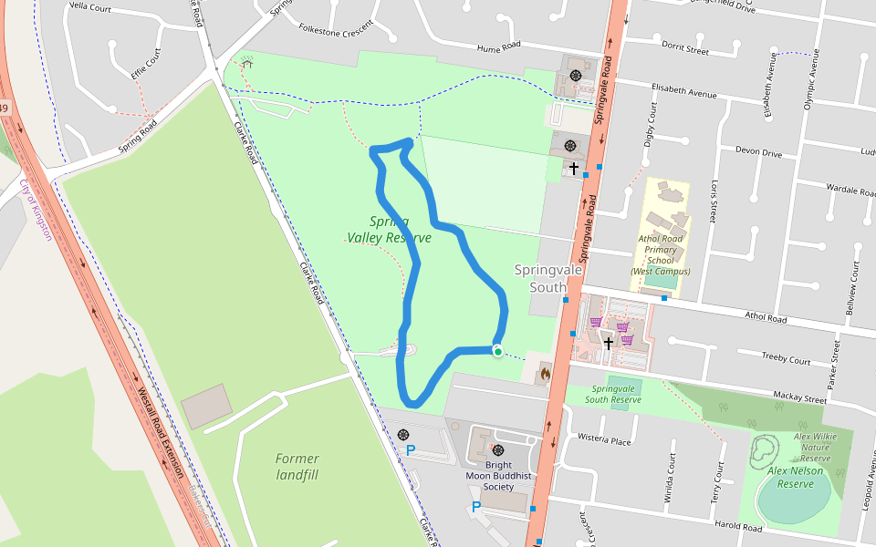 Spring Valley Reserve in Victoria | Walking Map