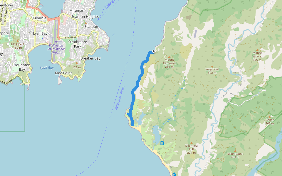 Pencarrow Coast Road in Wellington | Walking Map