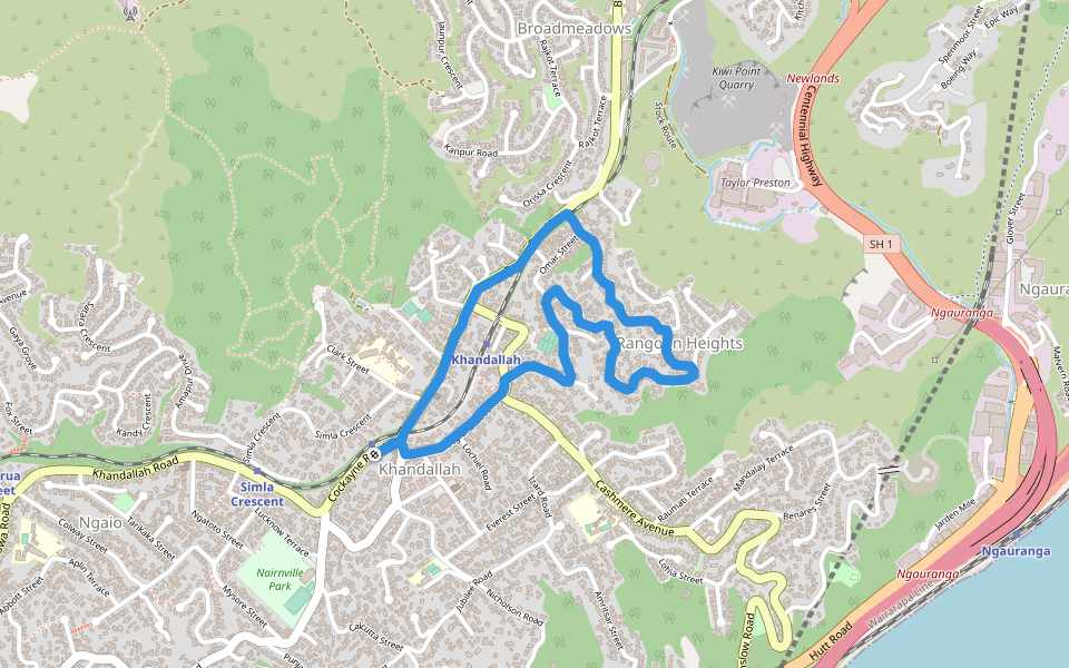 Khandallah Park in Wellington | Walking Map