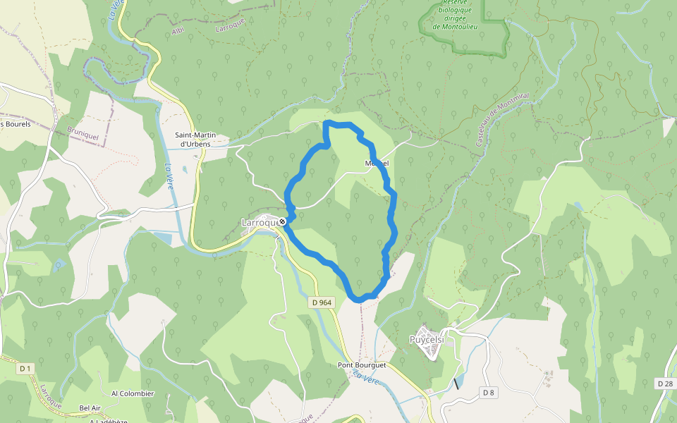 Mespel Sentier de randonnée - Larroque, Tarn, France | Pacer