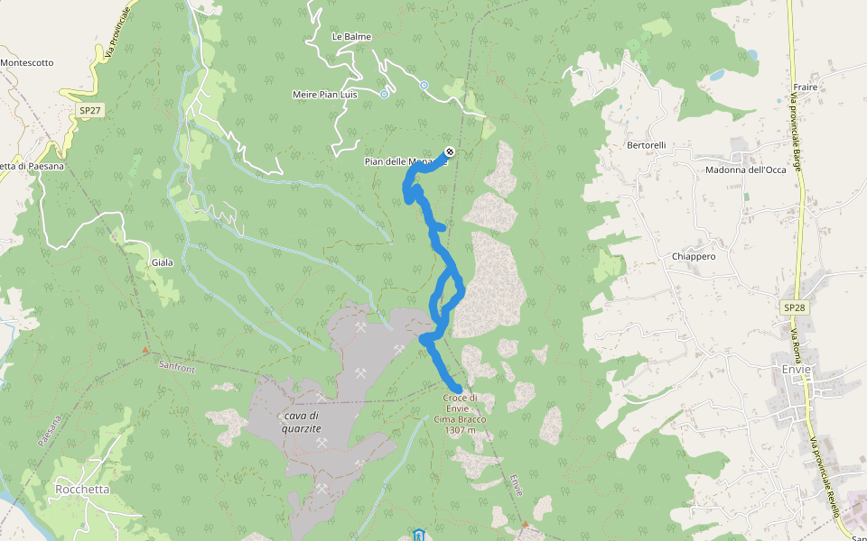 Croce di Envie - Cima Bracco | Walking Map