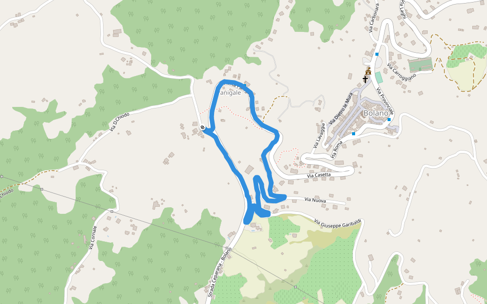 Panigale Ruta de senderismo - Bolano, La Spezia, Italia | Pacer