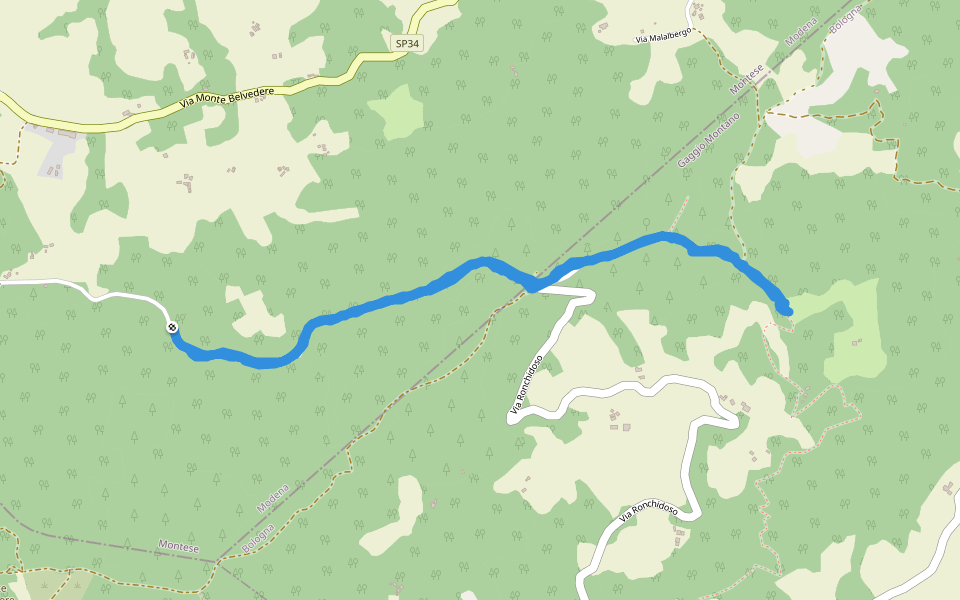 Zanni Ruta de senderismo - Montese, Módena, Italia | Pacer