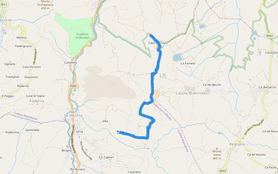 Via Monte Croce - Via Ginestreto Hiking Trail - Vezzano sul Crostolo ...