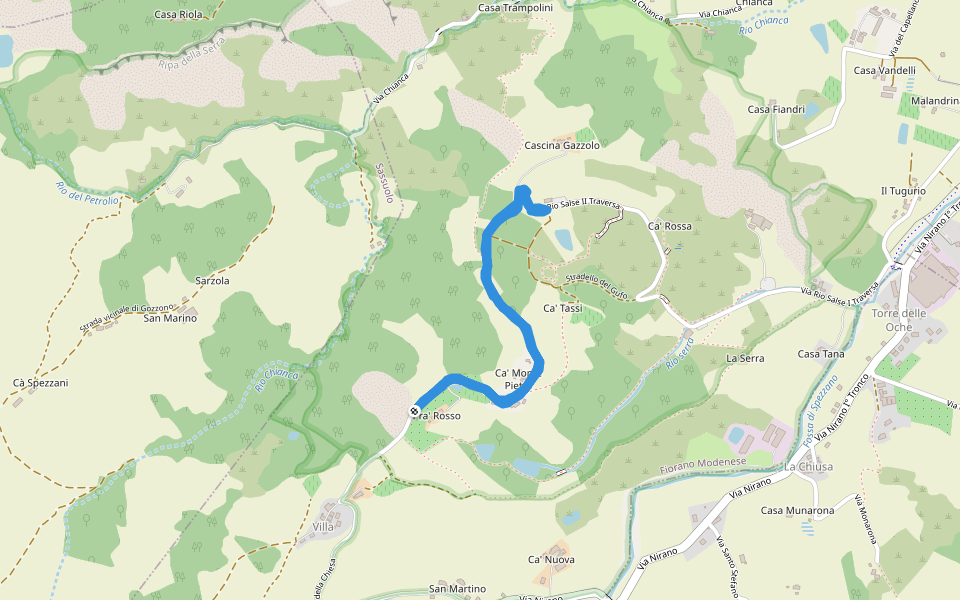 Via Nuova del Gazzolo Ruta de senderismo - Fiorano Modenese, Módena ...