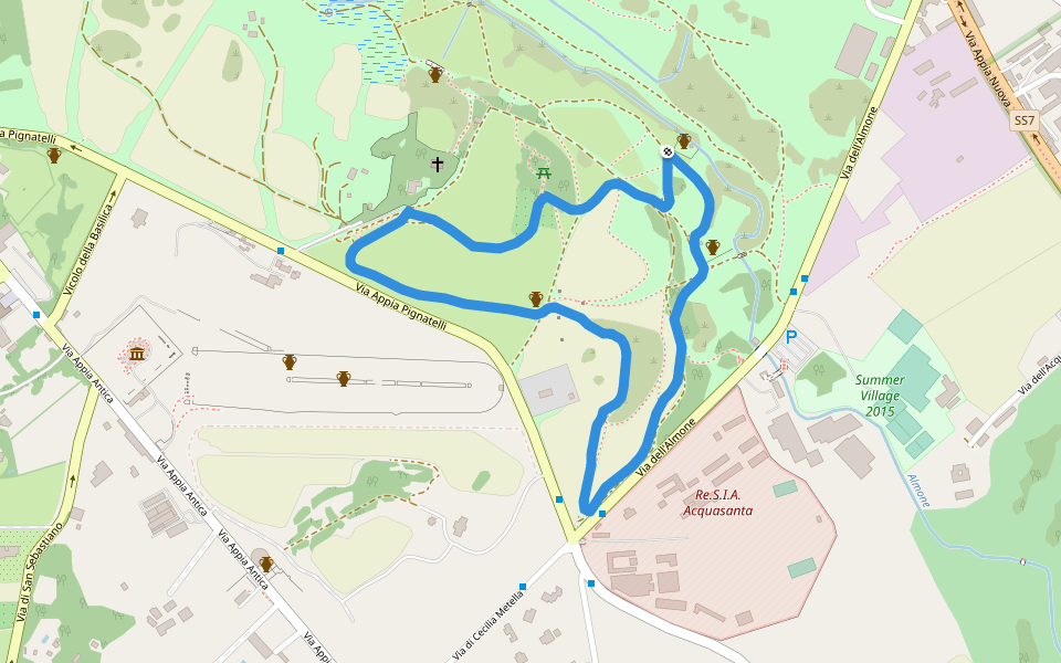 Caffarella Park in Lazio | Walking Map