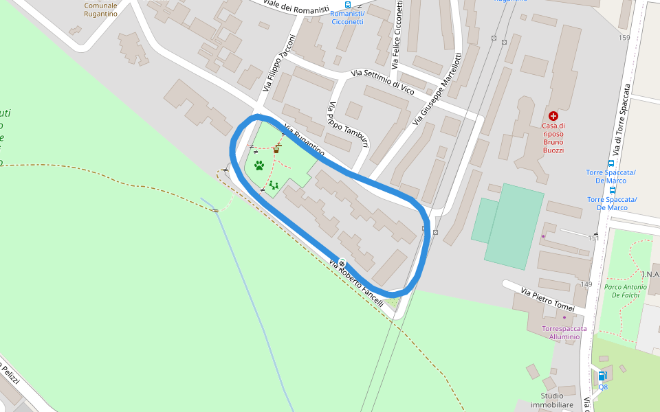 Fallen Park of the National Fire Brigade in Lazio | Walking Map