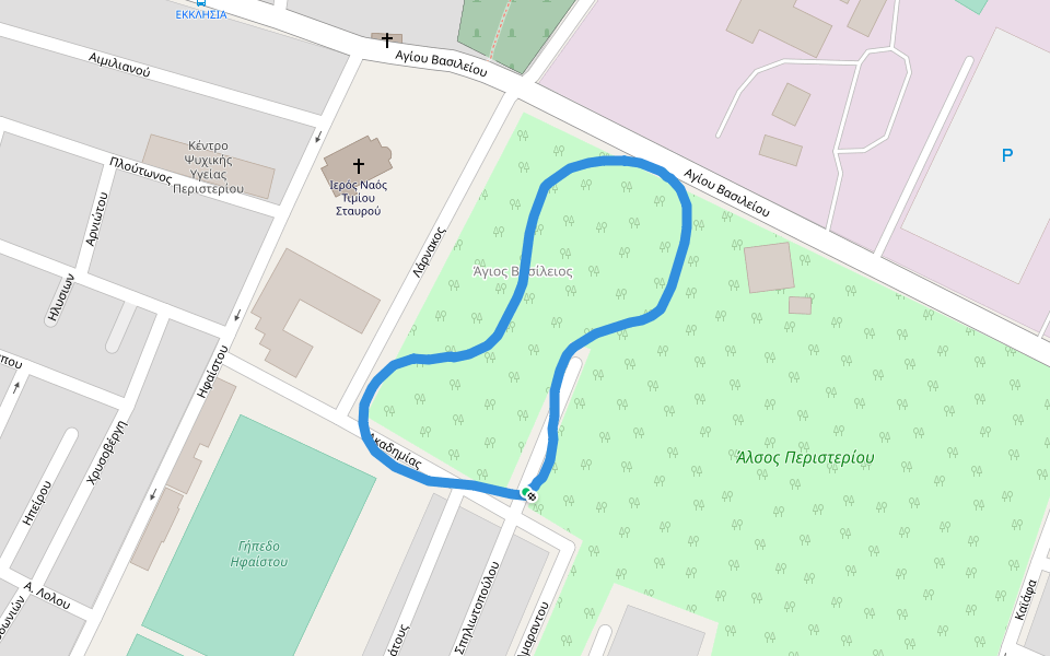 Peristeri grove in Decentralized Administration of Attica | Walking Map