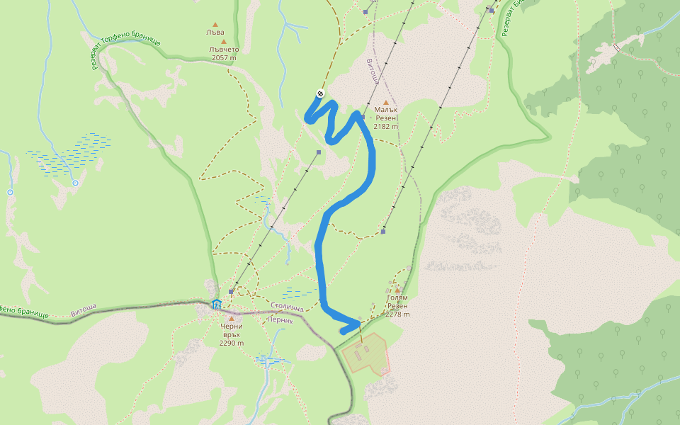 Vitosha Nature Park in Sofia City Province | Walking Map