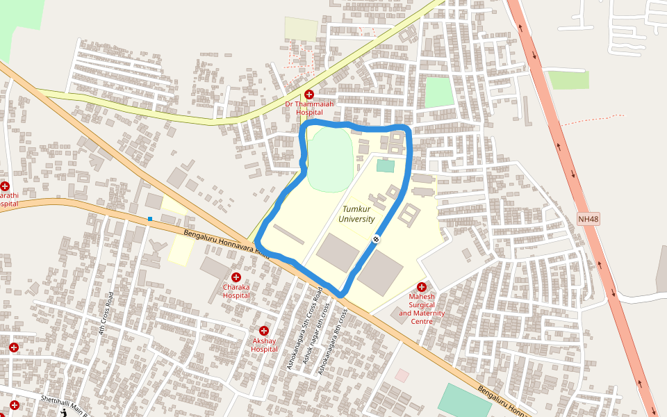 Tumkur University in Karnataka | Walking Map