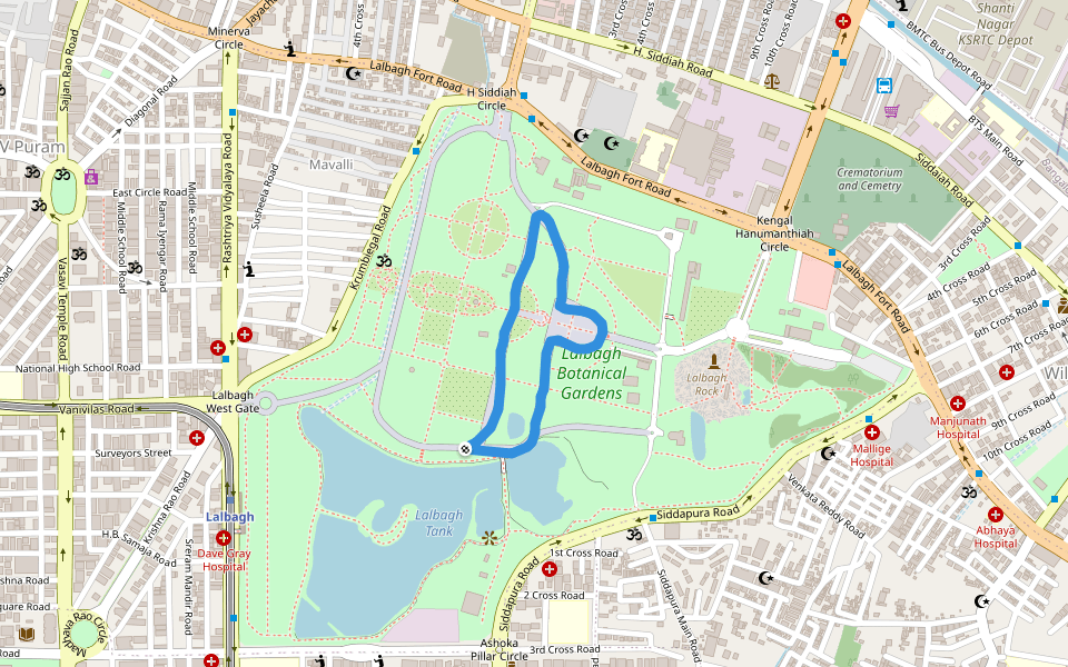 Lalbagh Botanical Gardens Walking And Running Trail - Mavalli ...