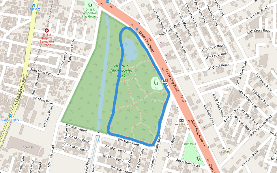 Parque da Biodiversidade de Hennur Caminhada e corrida - HBR Layout ...