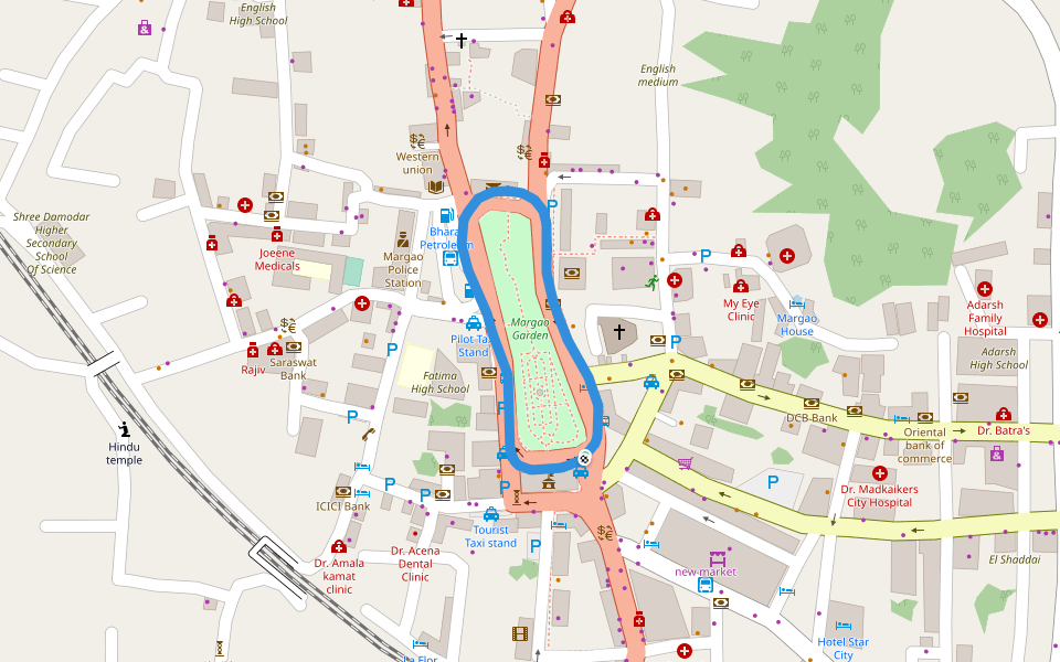 Margao Garden in Goa | Walking Map