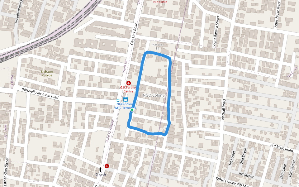 NGO Colony in Tamil Nadu | Walking Map