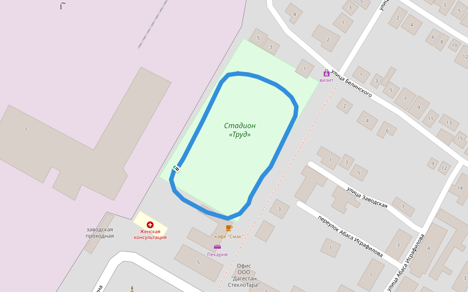 Trud Stadium Walking And Running Trail - Dagestanskiye Ogni, Republic ...