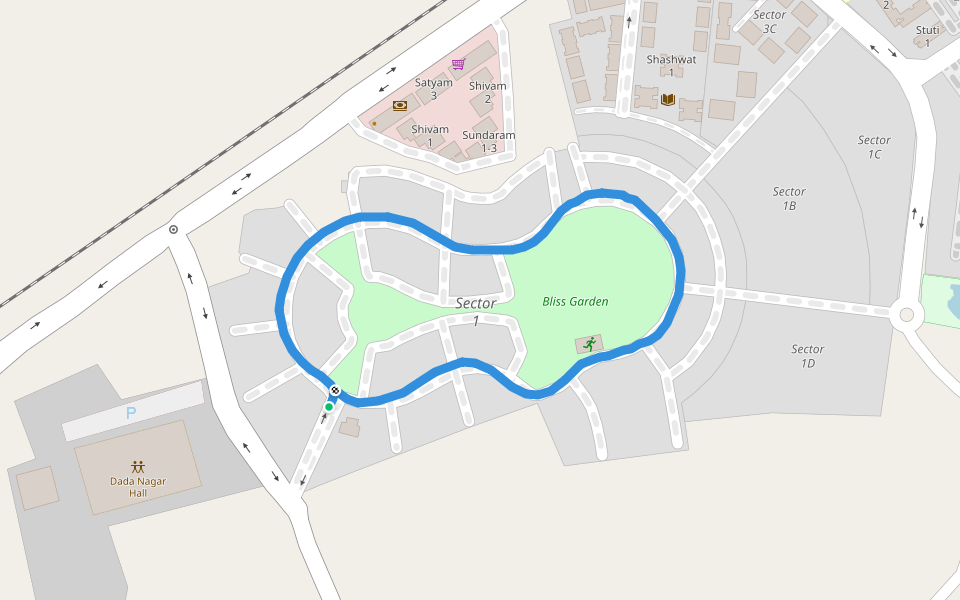 Bliss Garden Walking And Running Trail - Adalaj, Gandhinagar, India | Pacer