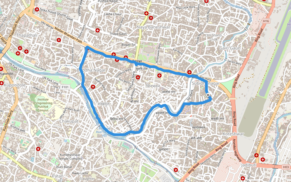 Bagmati River in Bagmati Province | Walking Map