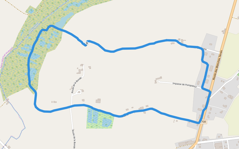 Bog in Nouvelle-Aquitaine | Walking Map